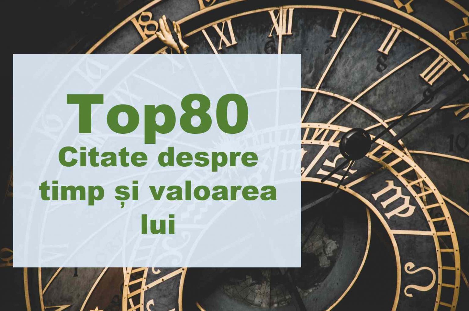 80 citate despre timp și valoarea lui