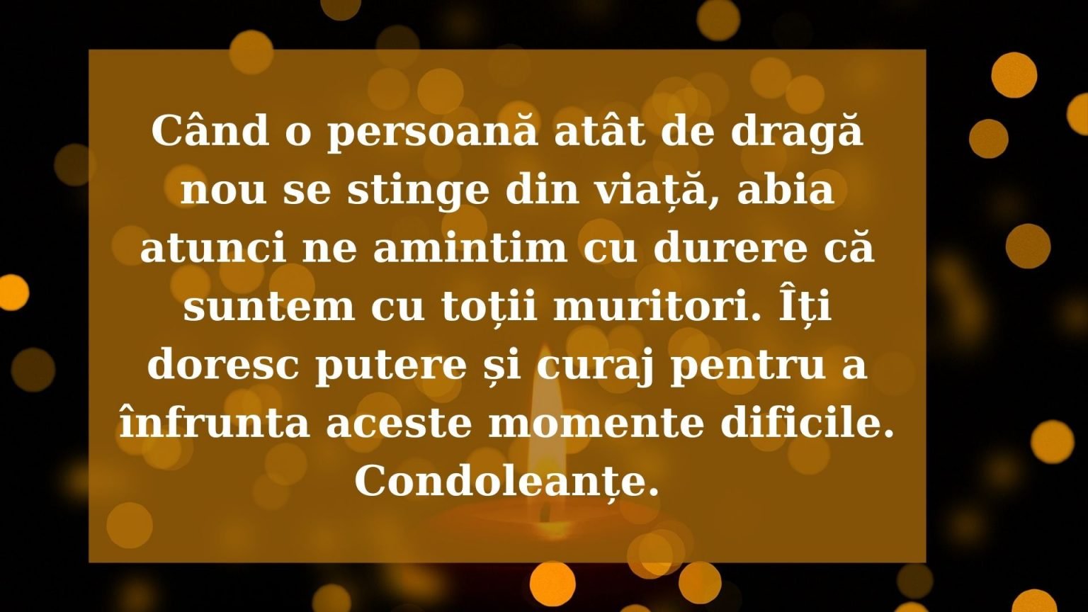 Cele mai profunde mesaje de condoleante - Postmodern